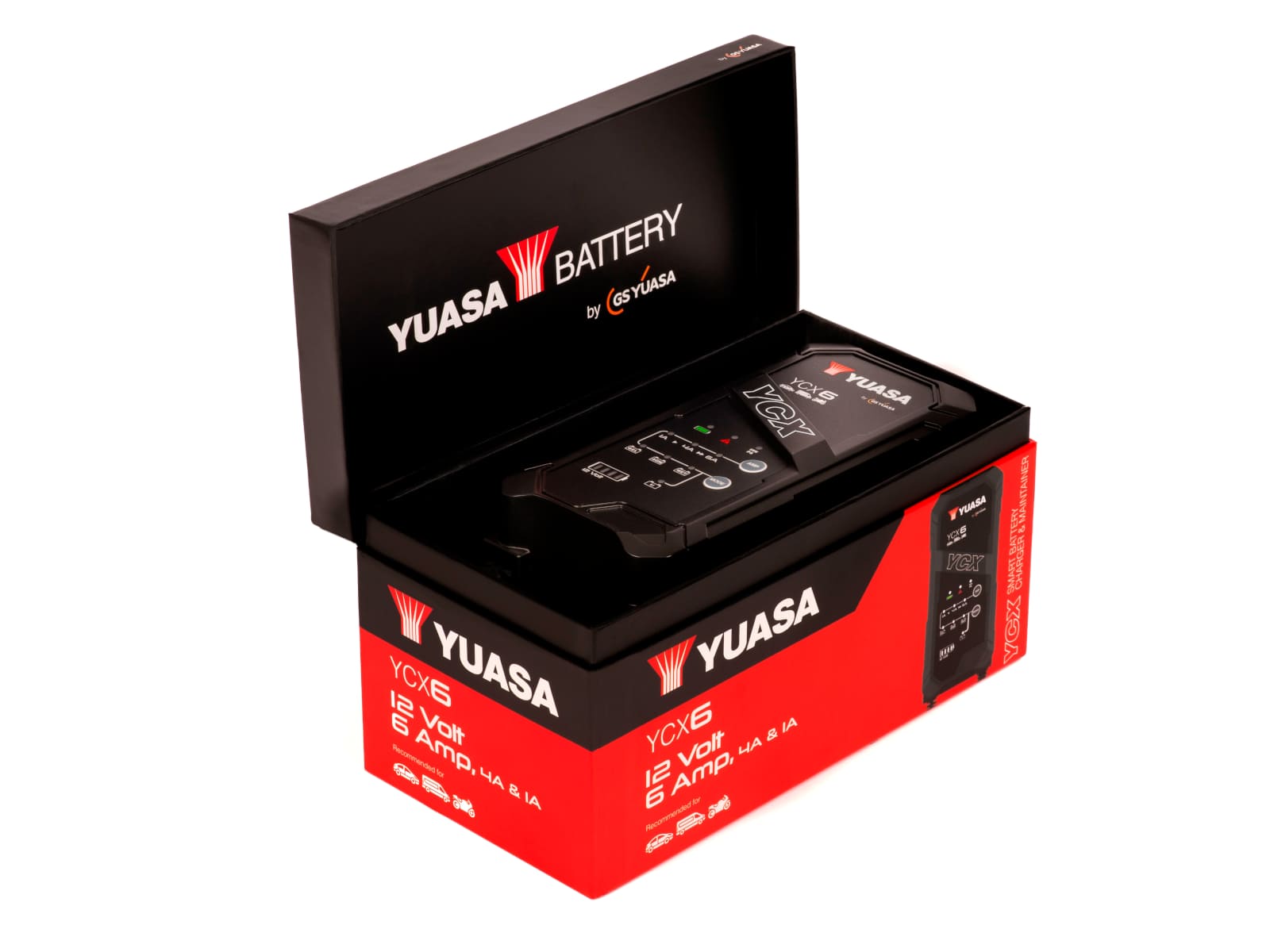 GS Yuasa Spezial Smart Charger 12V YCX6 Ladegerät für AGM Lithium Gel ...